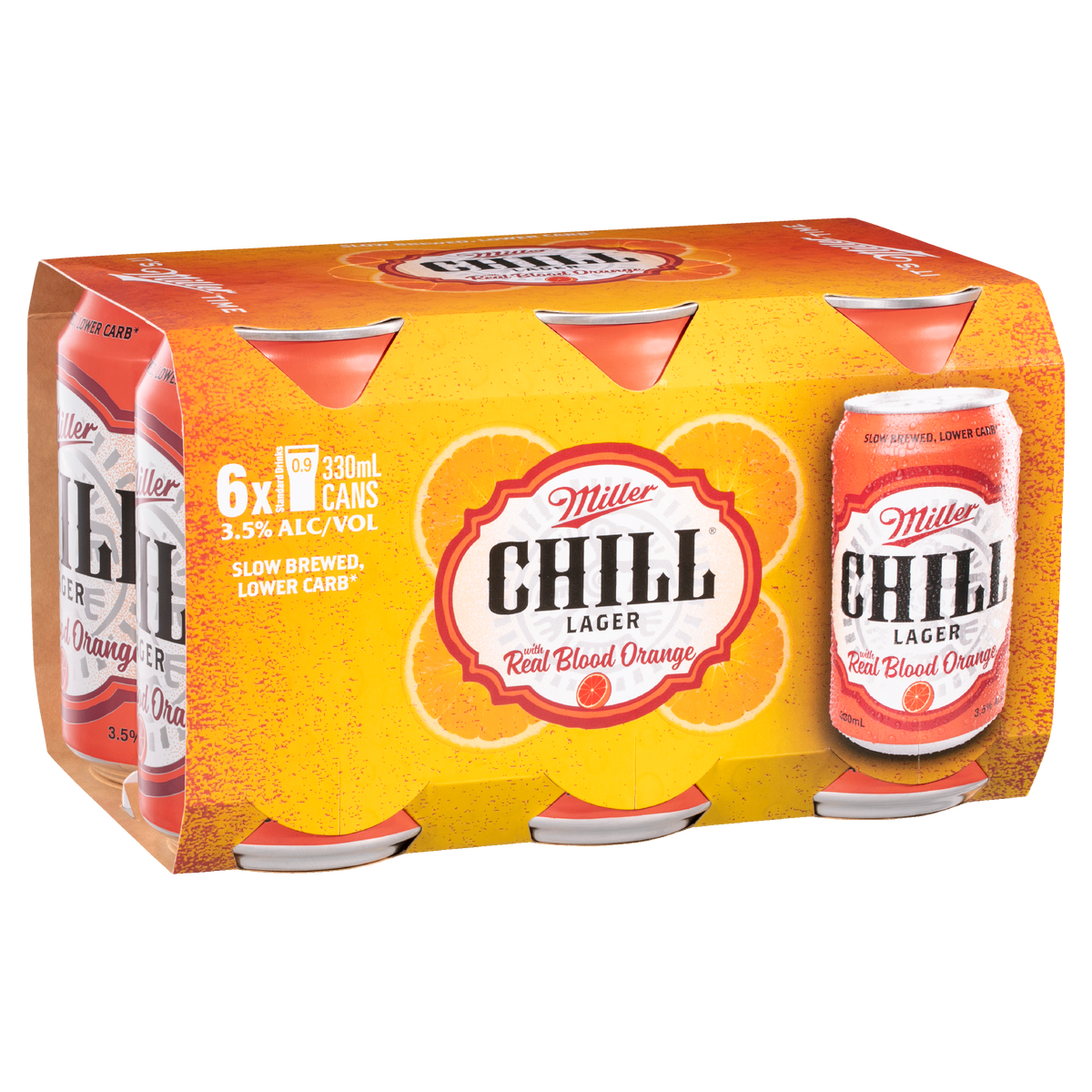 Miller Chill Blood Orange Can 330ml 6pk | Thirsty Camel