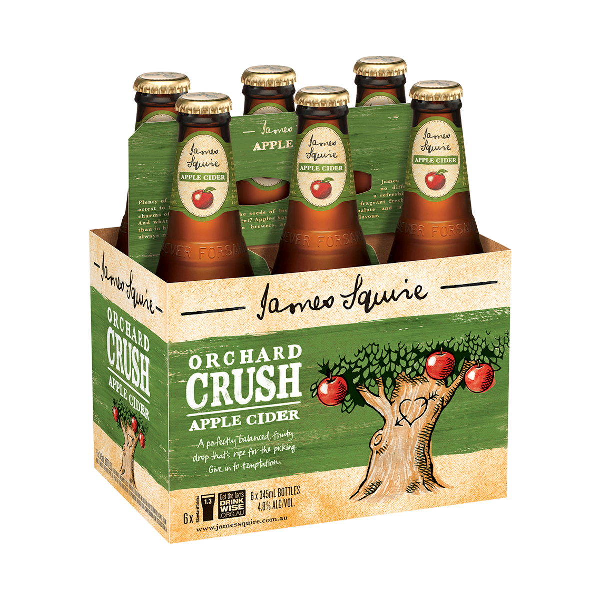 James Squire Orchard Crush Pear Cider Bottle 345ml | Thirsty Camel