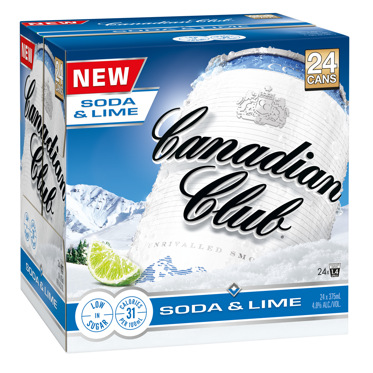Canadian Club Whisky, Soda & Lime 4.8% | Thirsty Camel