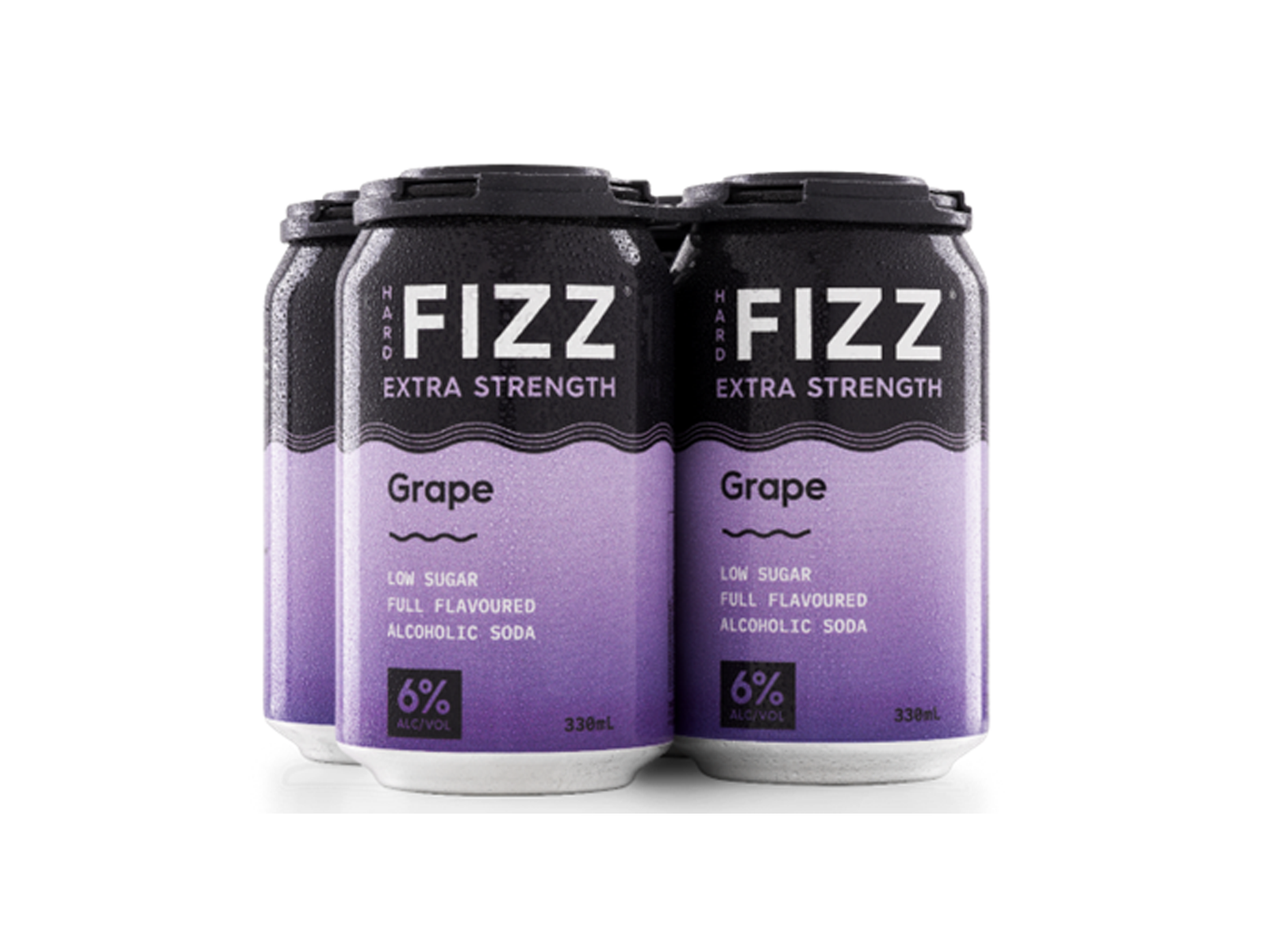 Hard Fizz Extra Strength Grape Alcoholic Soda Can 330ml | Thirsty Camel