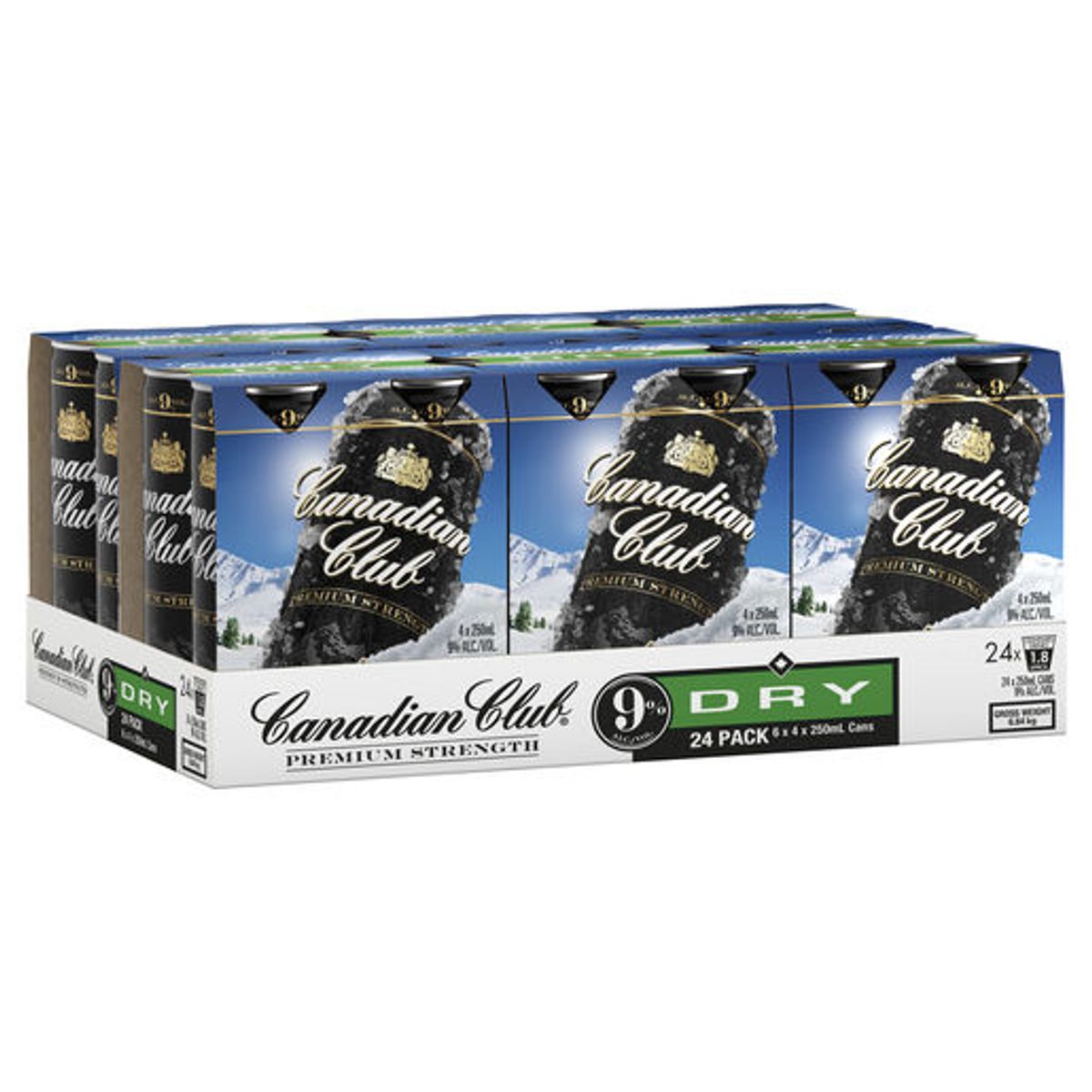 Canadian Club Whisky & Dry Premium 9.0% Can 250mL | Thirsty Camel