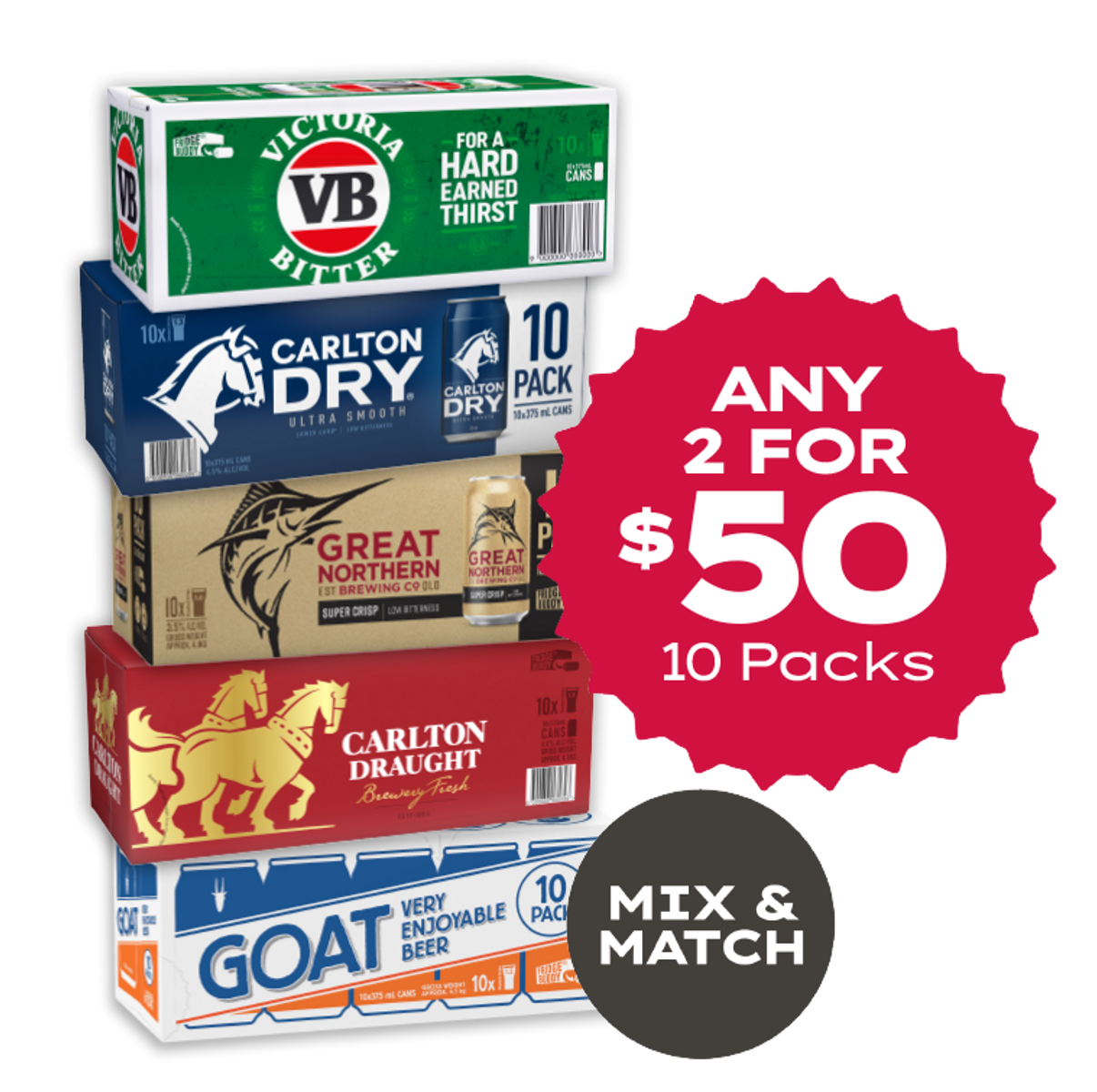 Selected Beer 10pks | Thirsty Camel