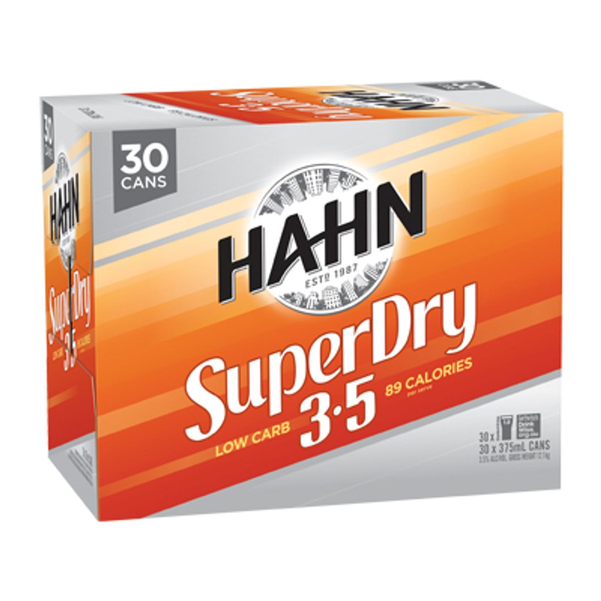 Hahn Super Dry 3.5% Can 375mL | Thirsty Camel