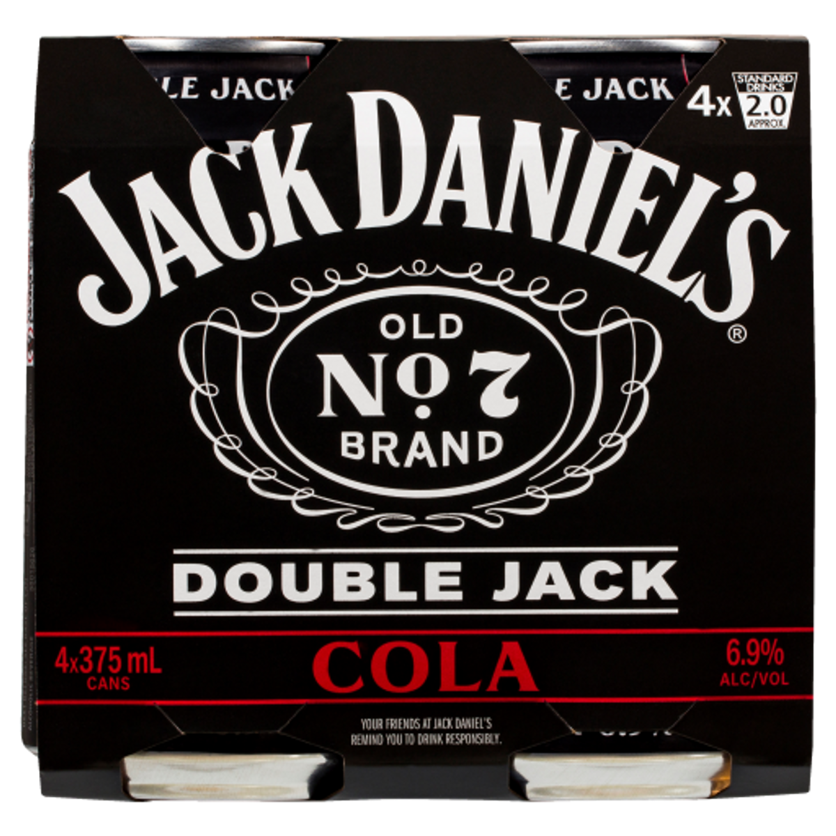 Jack Daniel's Double Jack & Cola 6.9% Can 375mL | Thirsty Camel