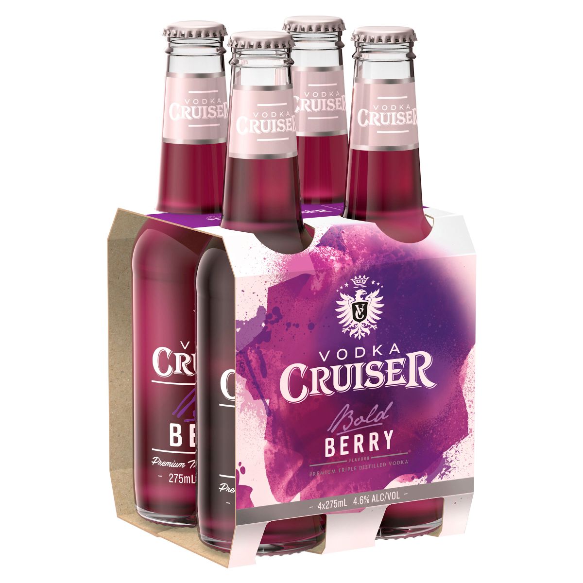 Vodka Cruiser Bold Berry Blend 4.6% Bottle 275mL | Thirsty Camel