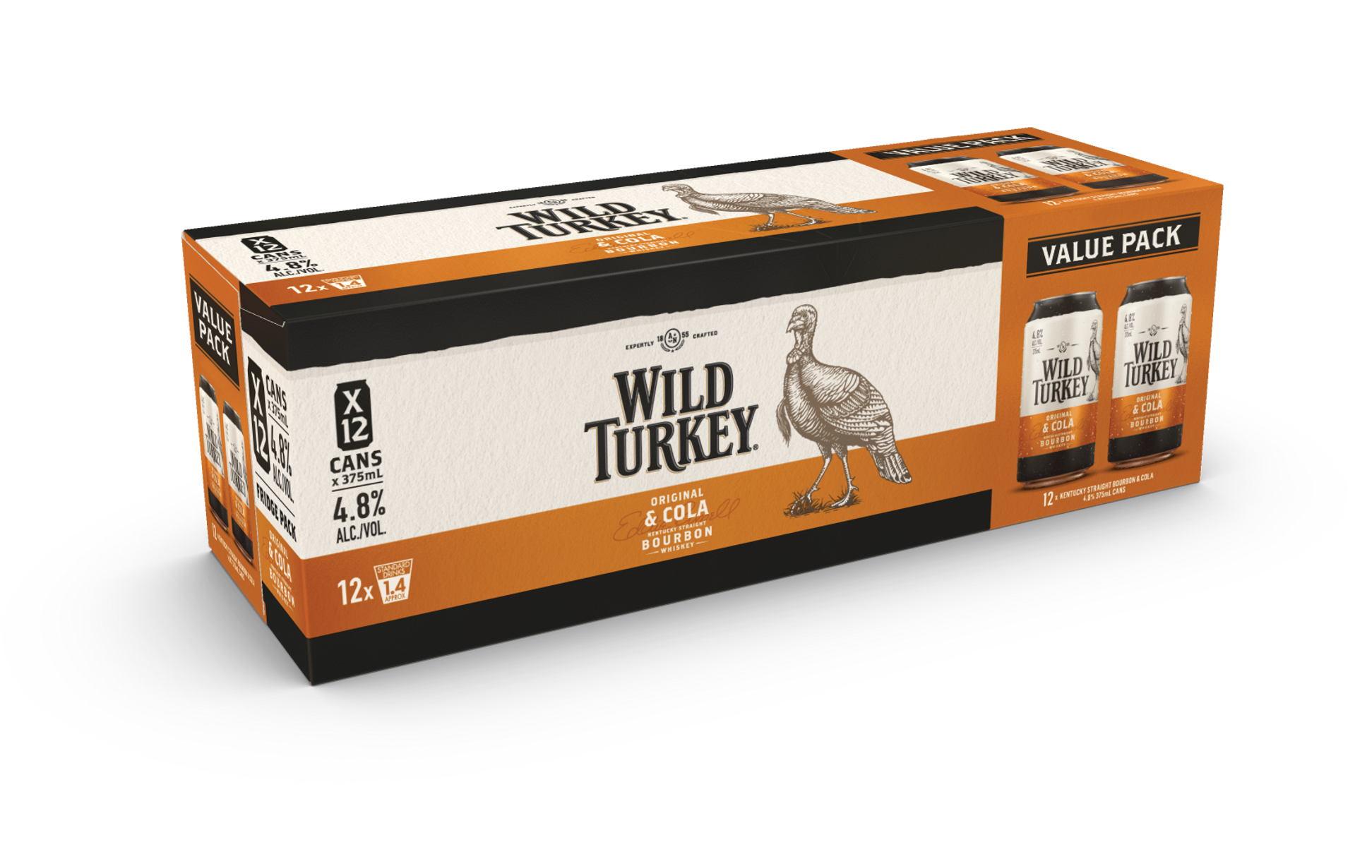 Wild Turkey Bourbon & Cola 4.8% Can 375mL | Thirsty Camel