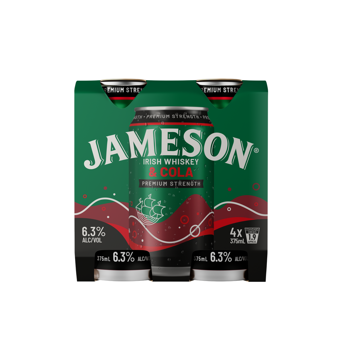 Jameson Natural Raw & Cola 6.3% Can 375mL | Thirsty Camel
