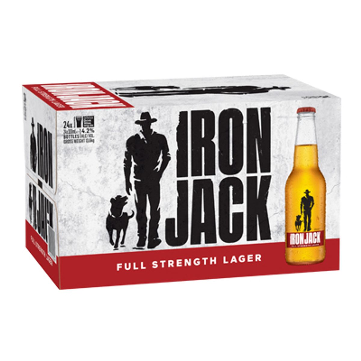 Iron Jack Red Full Strength Lager Bottle 330mL | Thirsty Camel