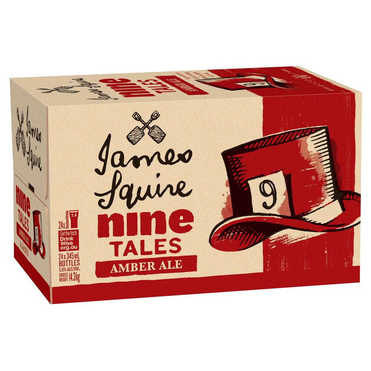 James Squire Nine Tales Amber Ale Bottle 345mL | Thirsty Camel