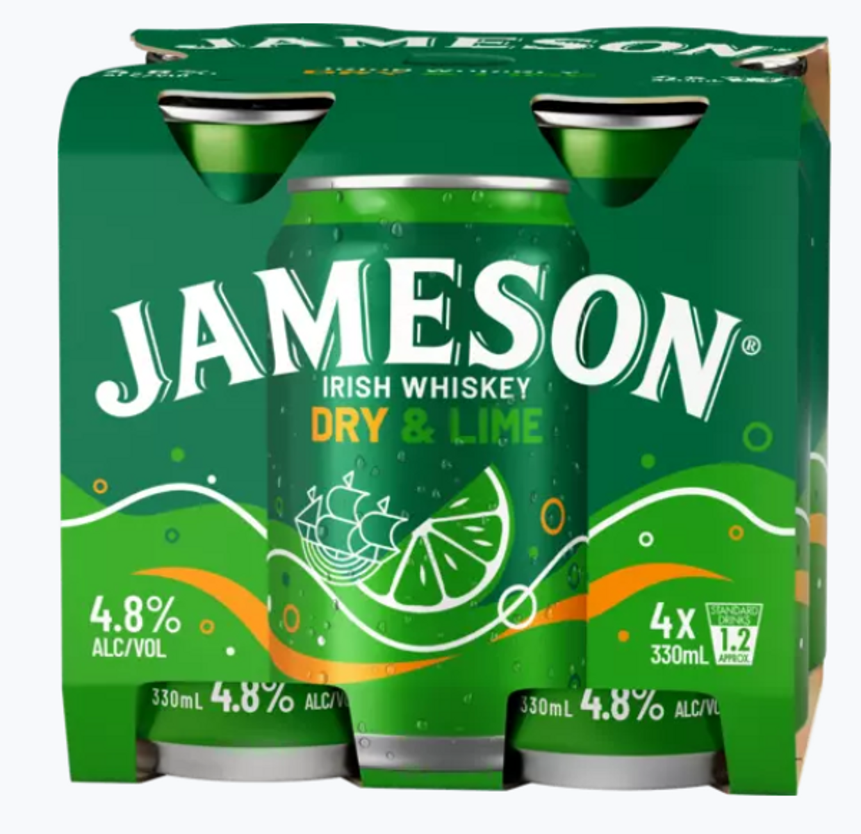 Jameson Jameson Smooth Dry & Lime 4.8% 330ml 4 Pack | Thirsty Camel