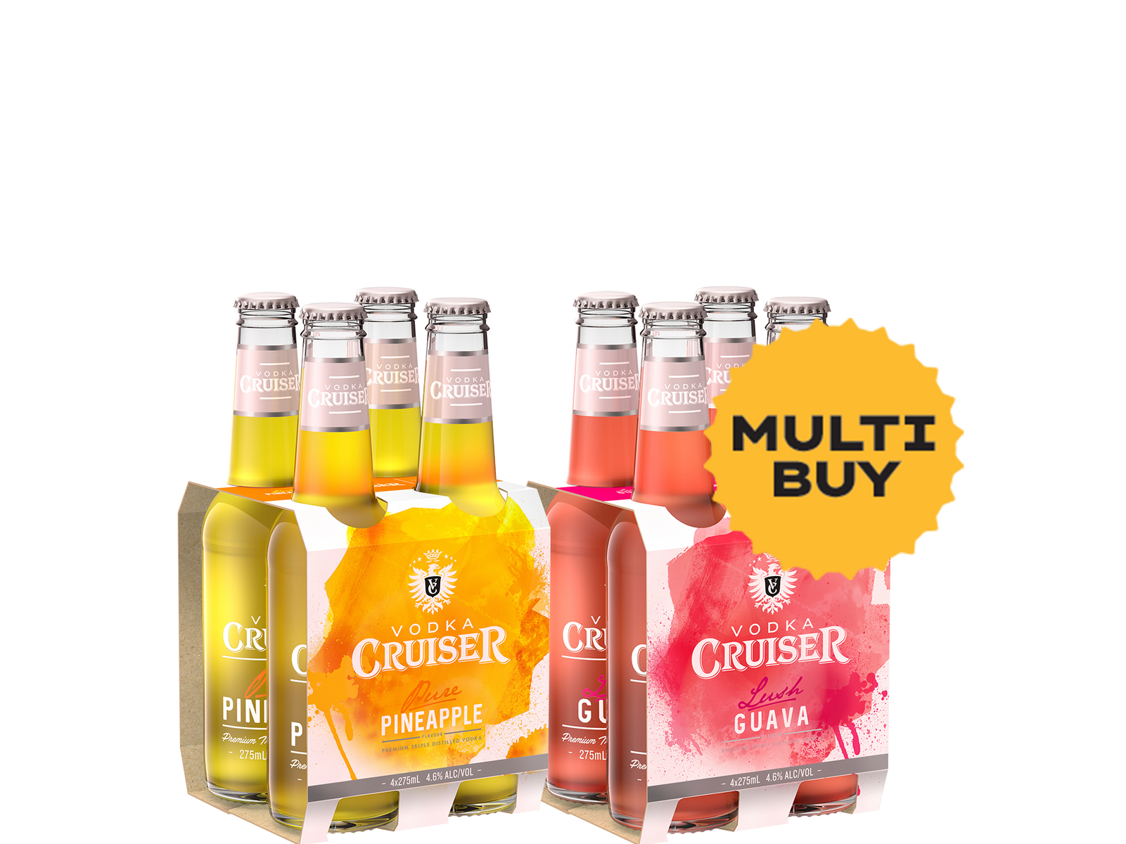 Vodka Cruiser 4pk Varieties | Thirsty Camel