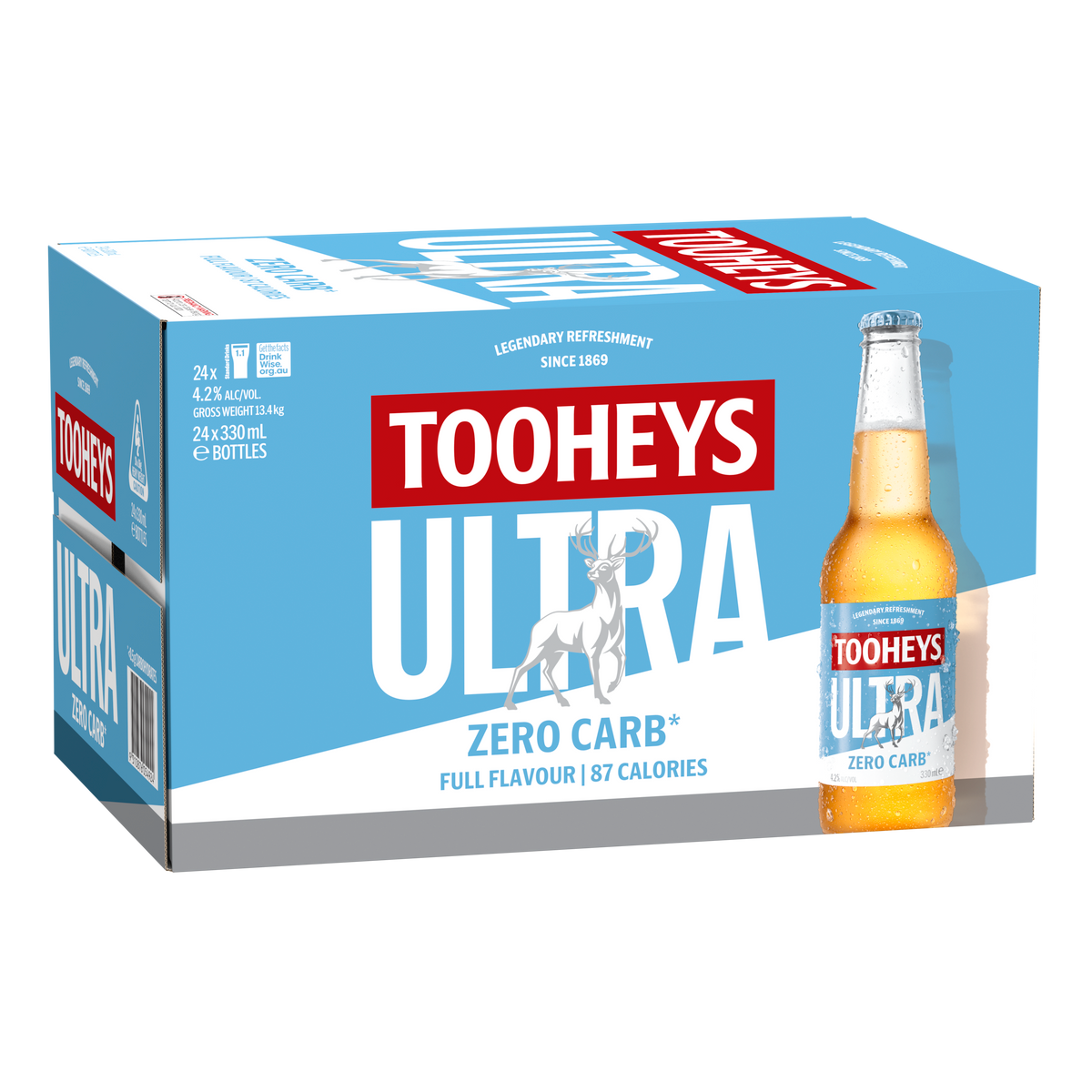 Tooheys Ultra Zero Carb Bt 330ml | Thirsty Camel