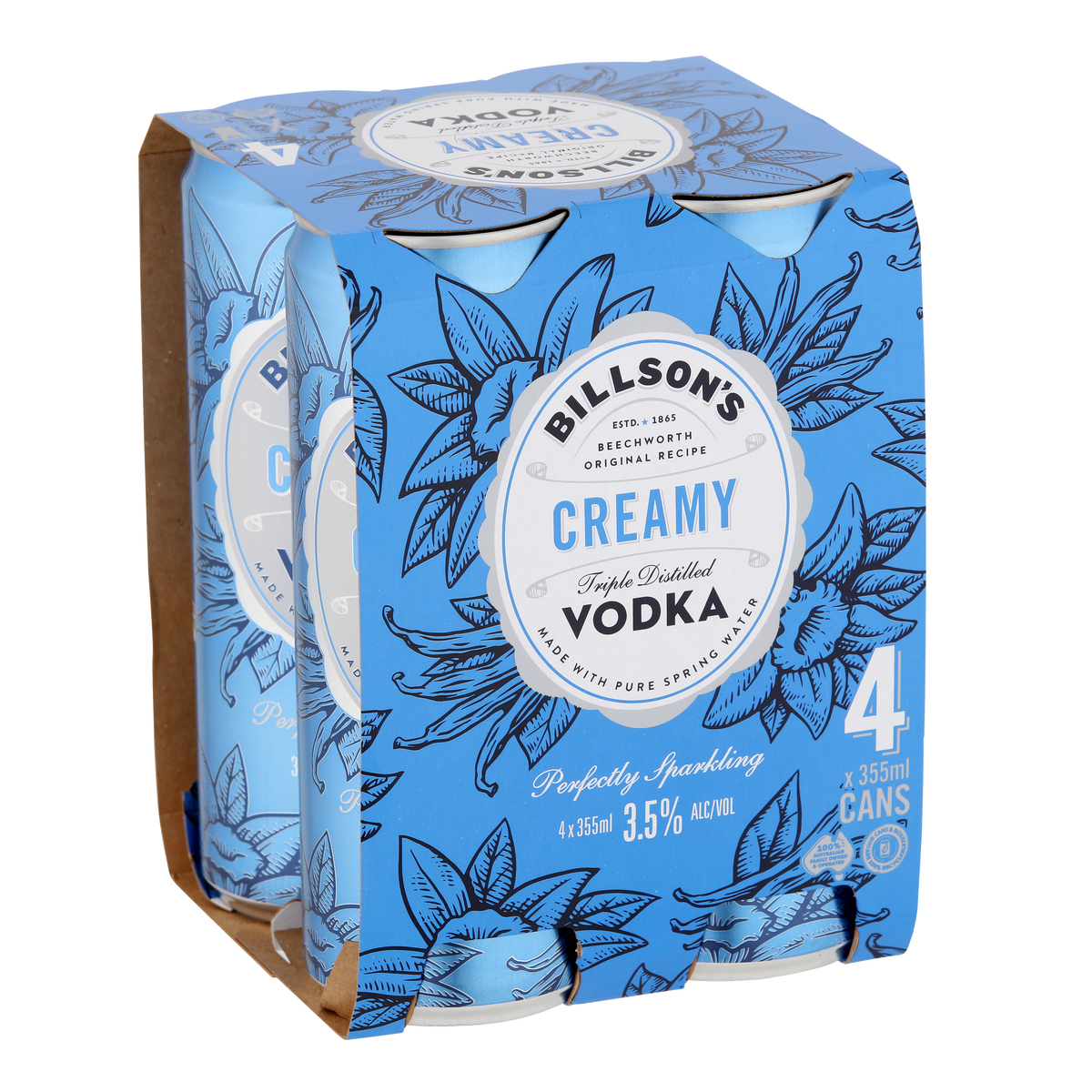 Billson's Vodka & Creamy Can 355ml 4pk | Thirsty Camel