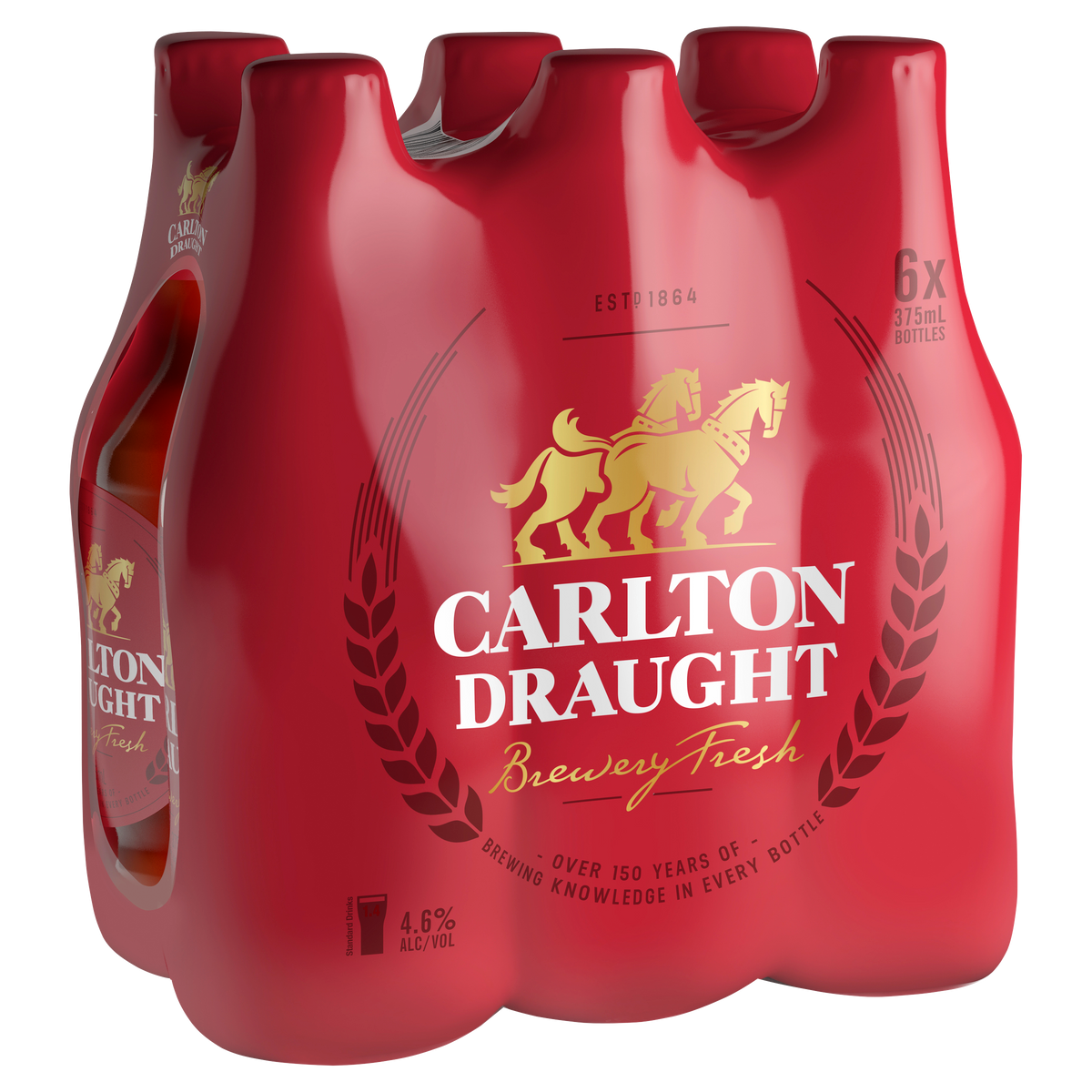 Carlton Draught Bottle 375mL | Thirsty Camel