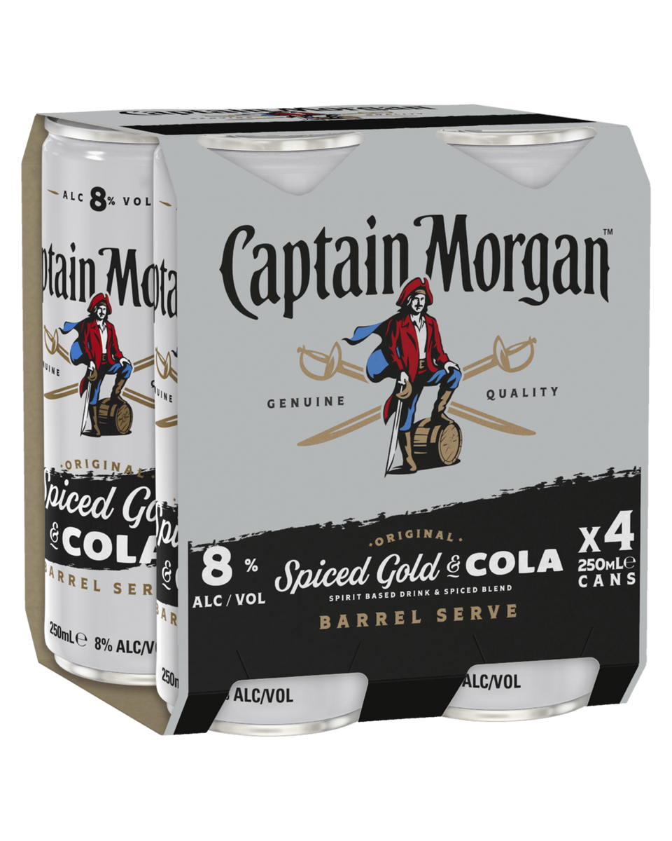 Captain Morgan Spiced Gold & Cola 8% | Thirsty Camel