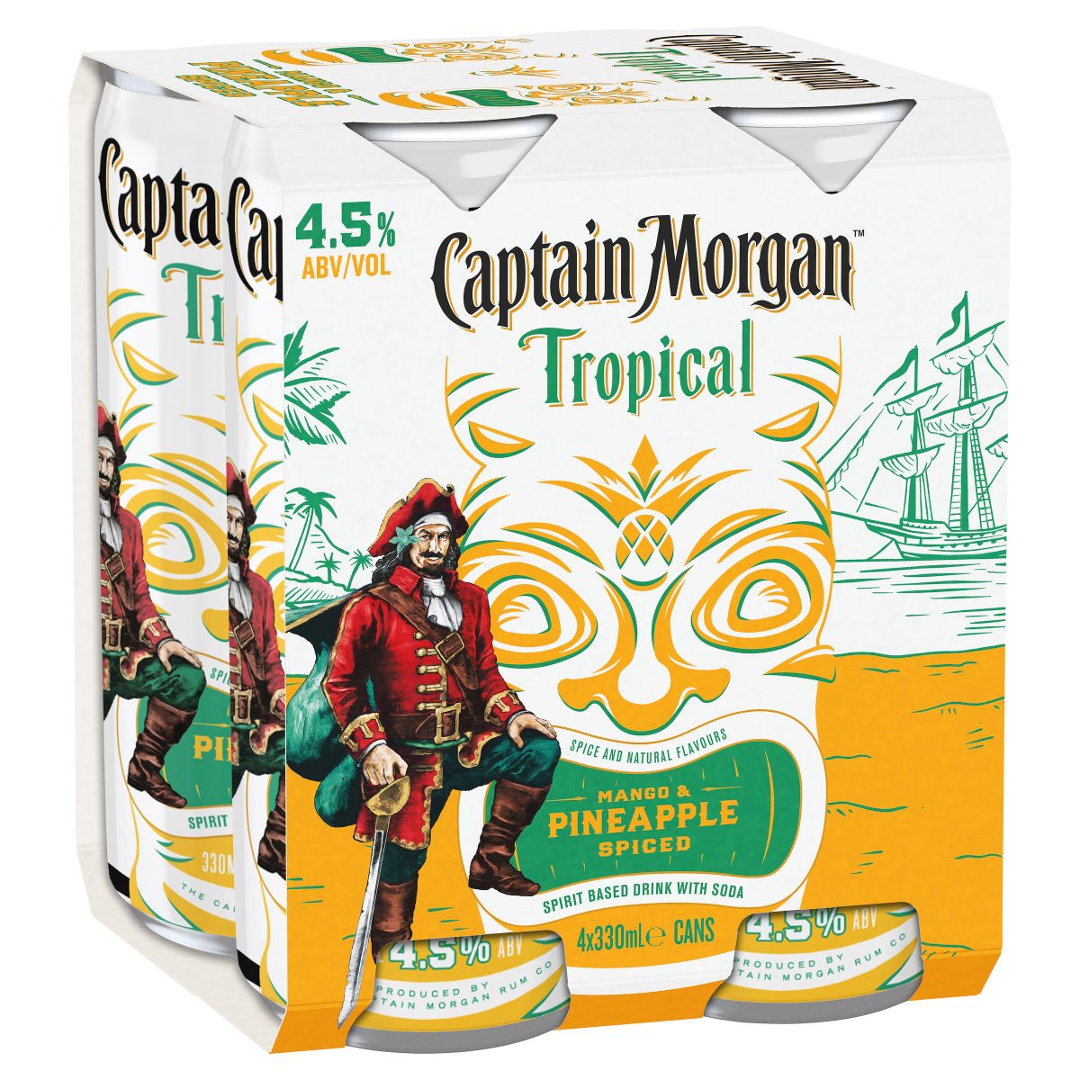 Captain Morgan Captain Morgan Tropical Mango & Pineapple 4.5% | Thirsty ...