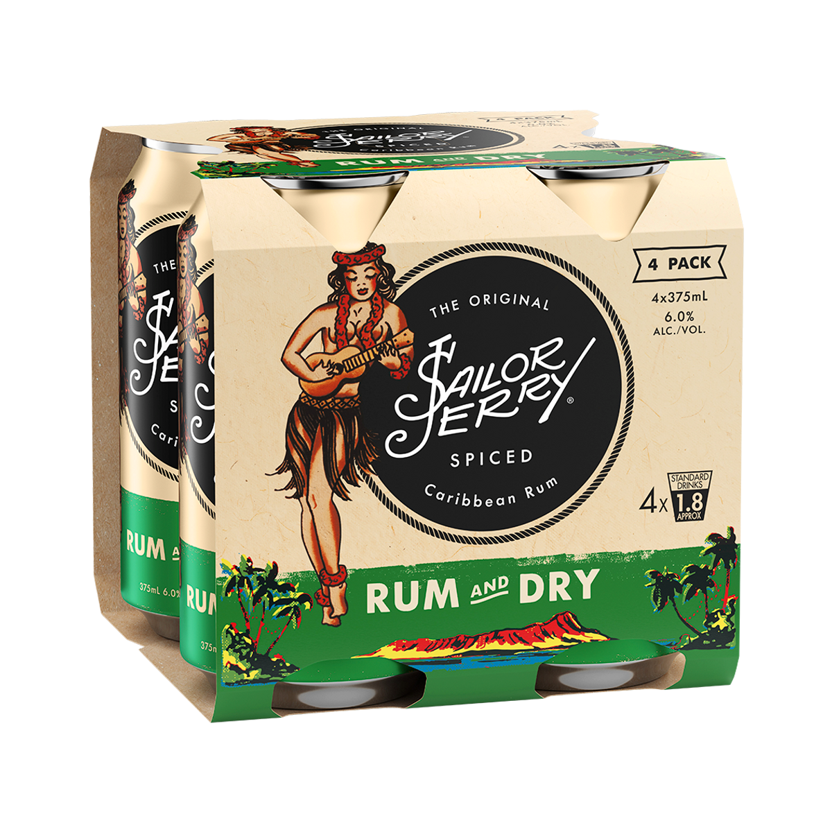 Sailor Jerry Rum & Dry Can 375mL | Thirsty Camel