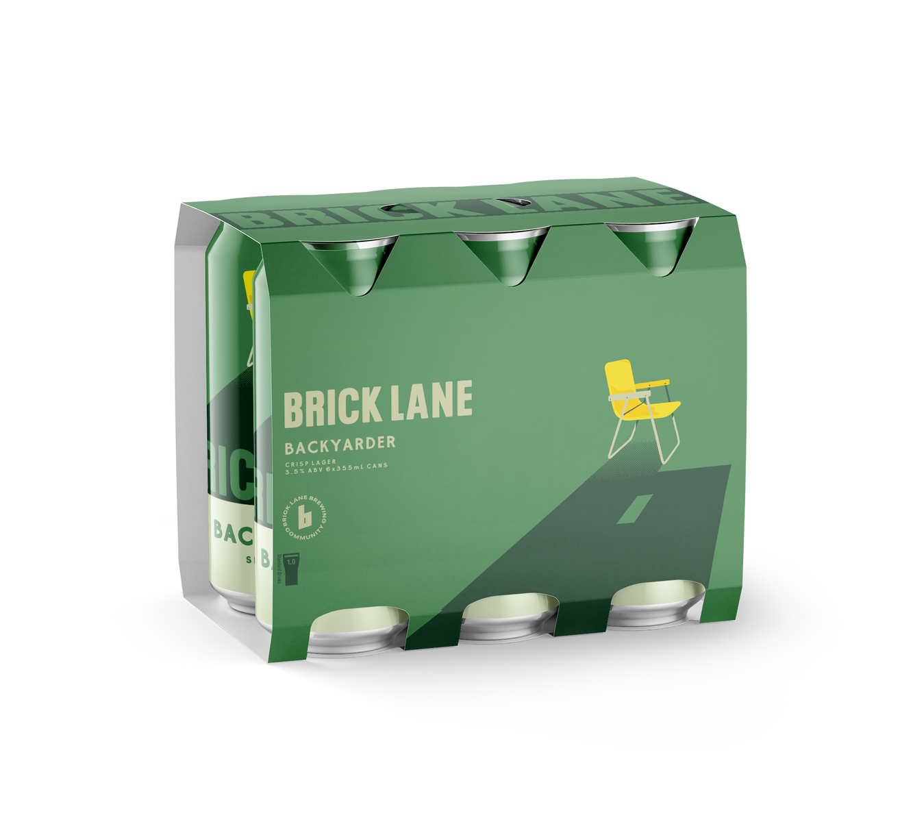 Brick Lane Brewing Co Backyarder Crisp Lager Can 355mL | Thirsty Camel