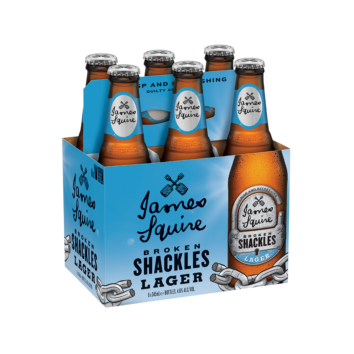 James Squire Broken Shackles Lager Bottle 345mL | Thirsty Camel