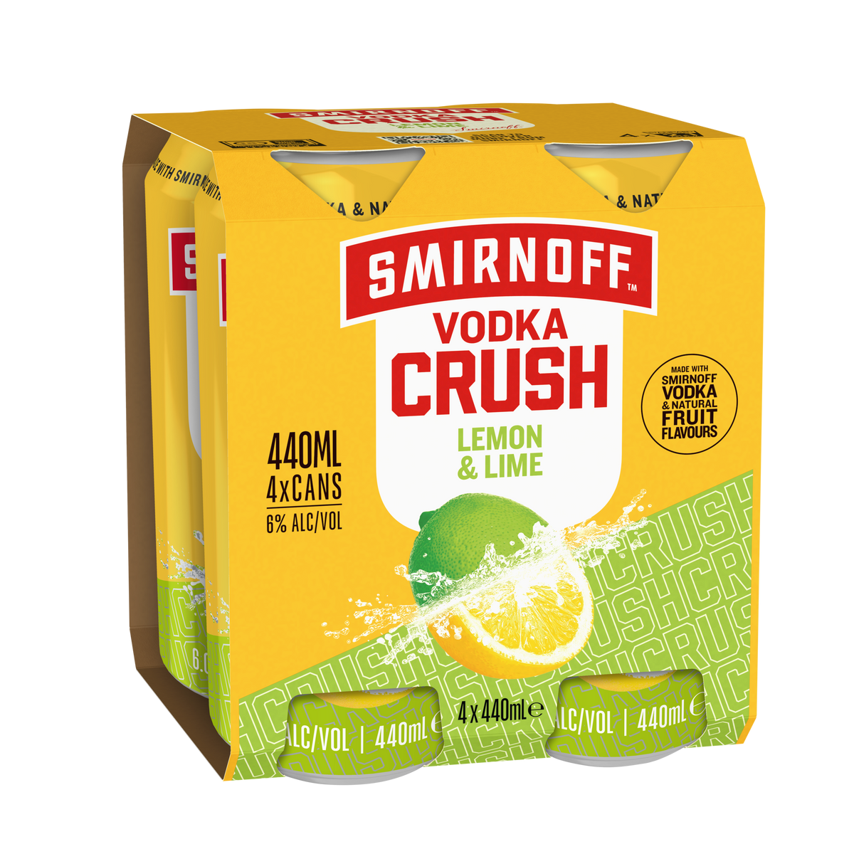 Smirnoff Crush Lemon & Lime 6% Can 440ml | Thirsty Camel