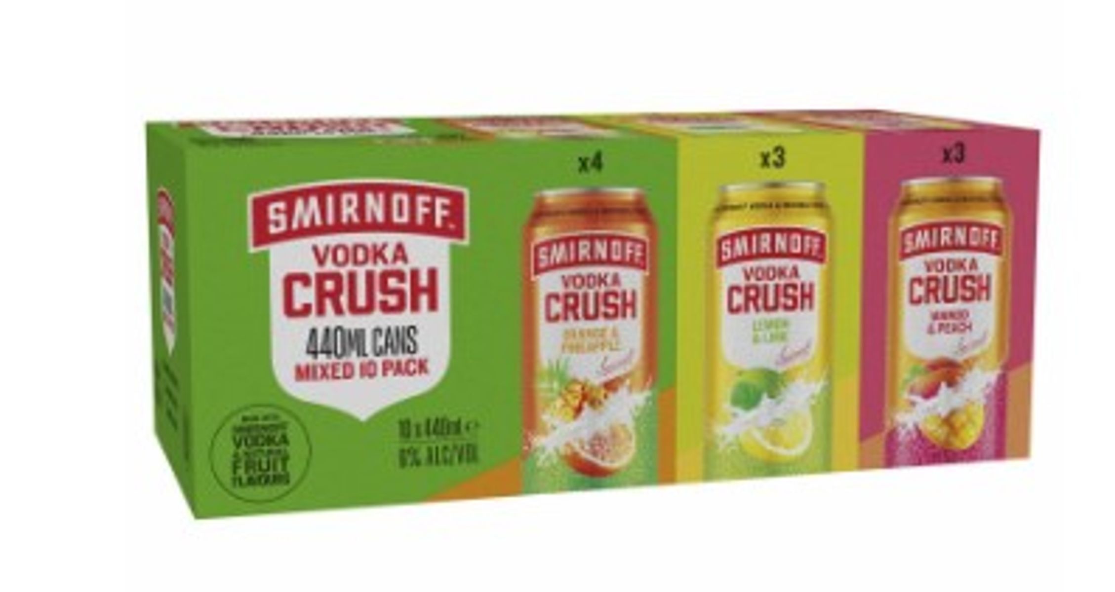 Smirnoff Smirnoff Crush Mixed 6% Can 440ml 10 Pack | Thirsty Camel