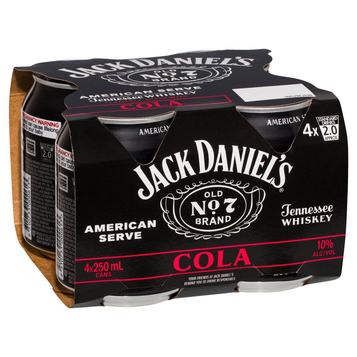 Jack Daniel's American Serve & Cola 10% Can 250mL | Thirsty Camel