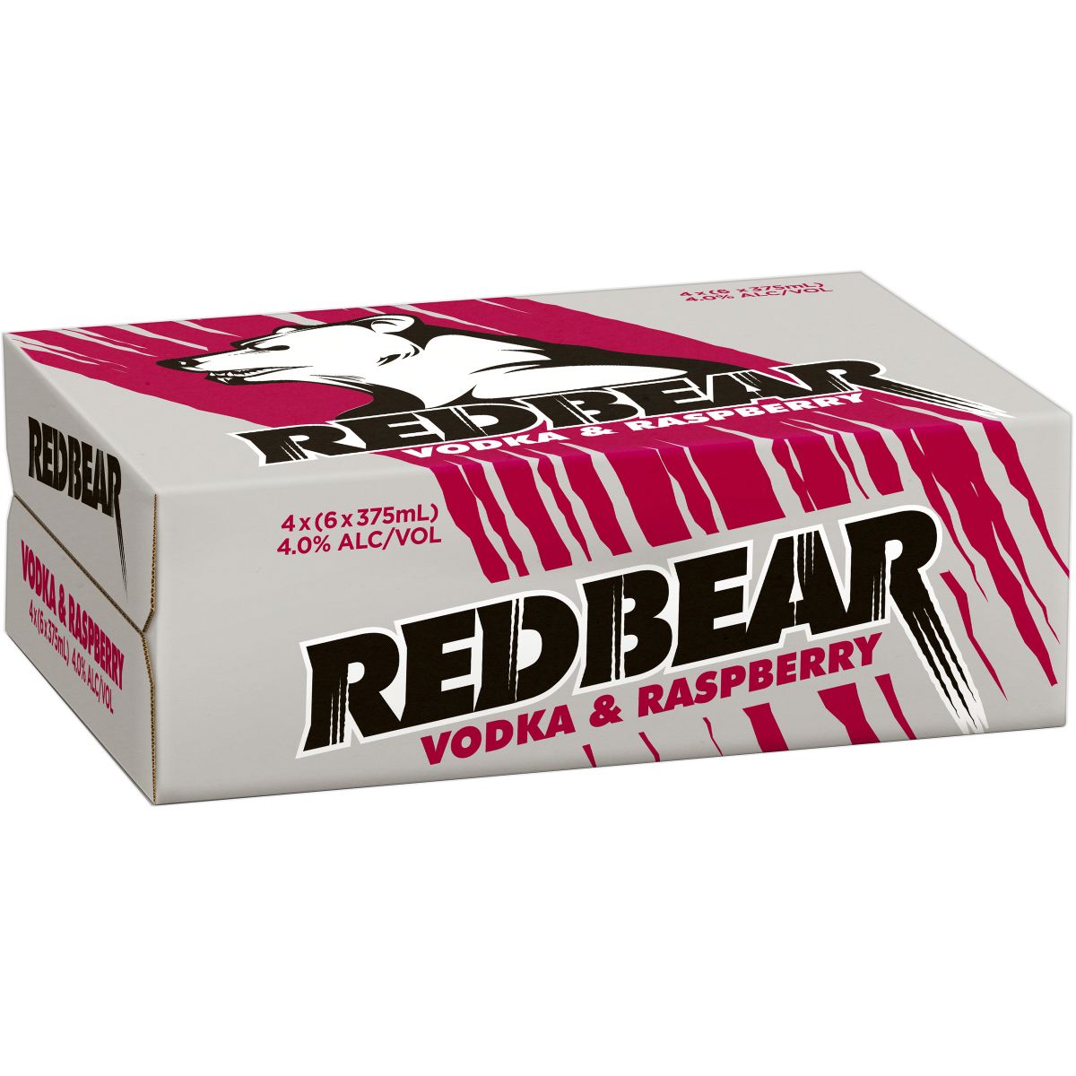 Red Bear Vodka & Raspberry 4.5% Can 375mL | Thirsty Camel