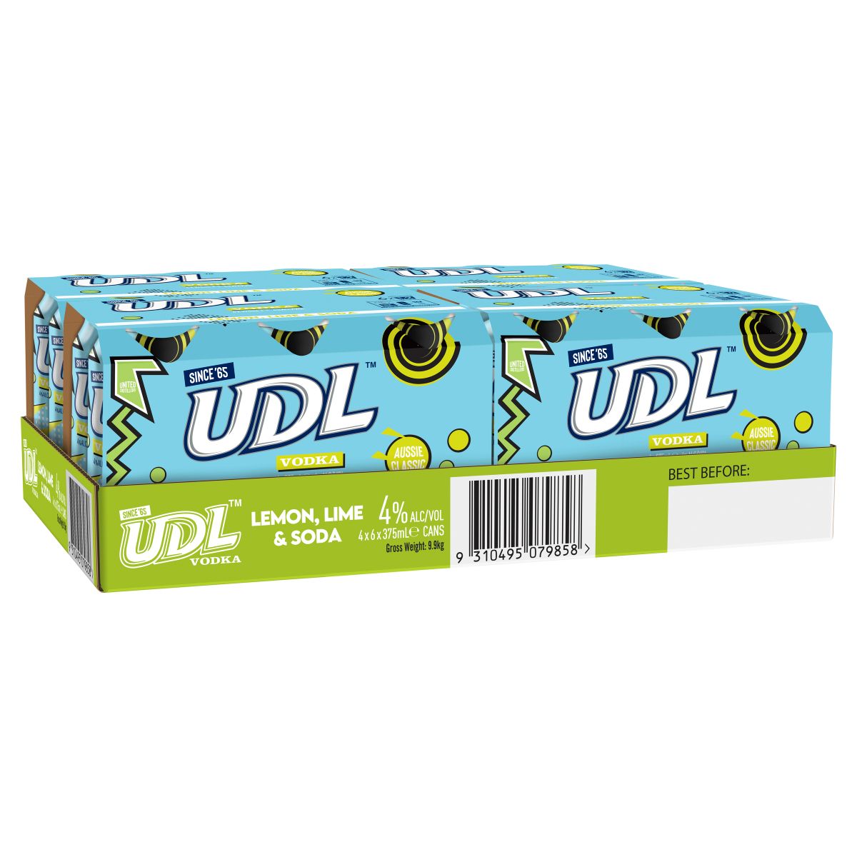 UDL Vodka Lemon Lime & Soda 4% Can 375mL | Thirsty Camel