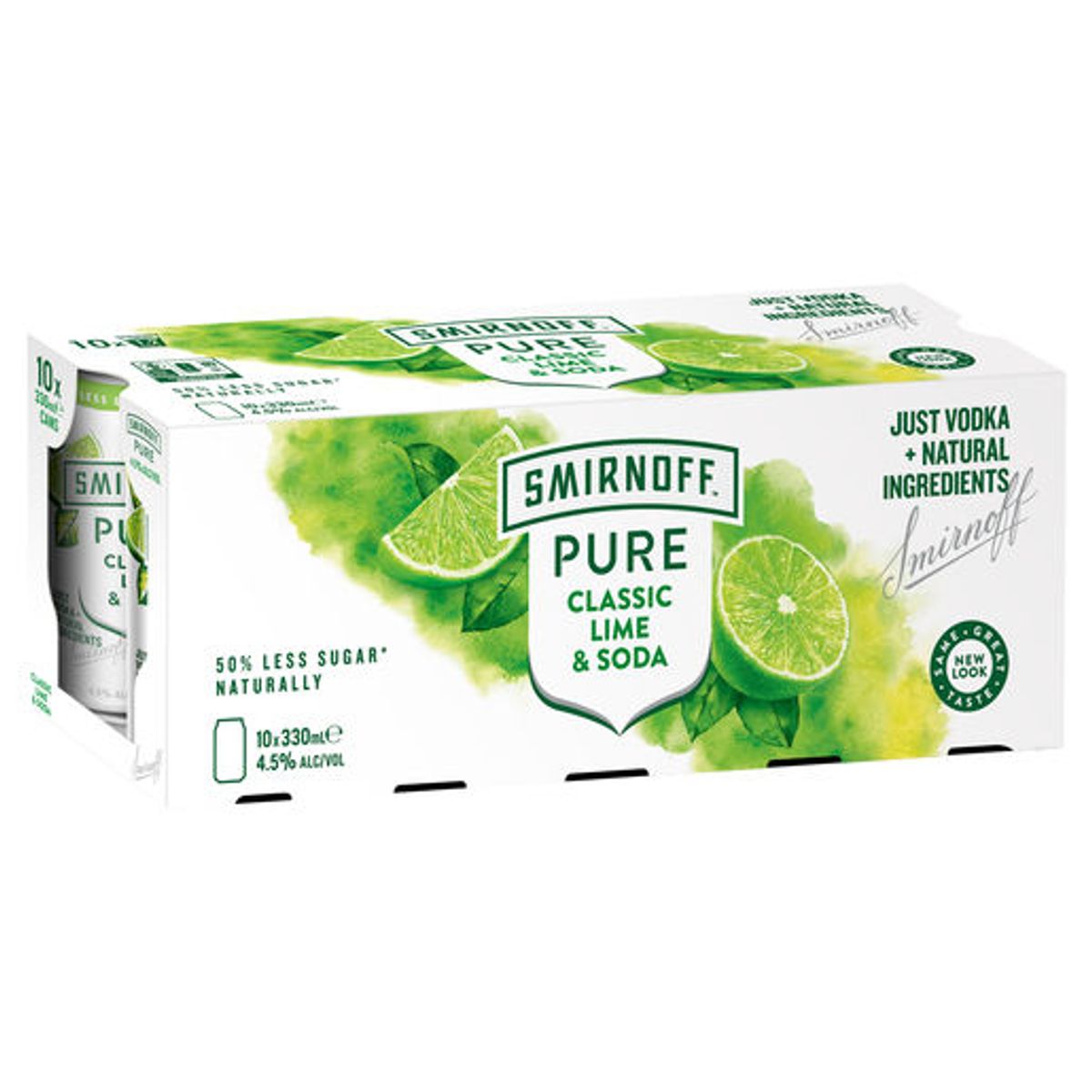 Smirnoff Pure Lime & Soda Can 330mL | Thirsty Camel