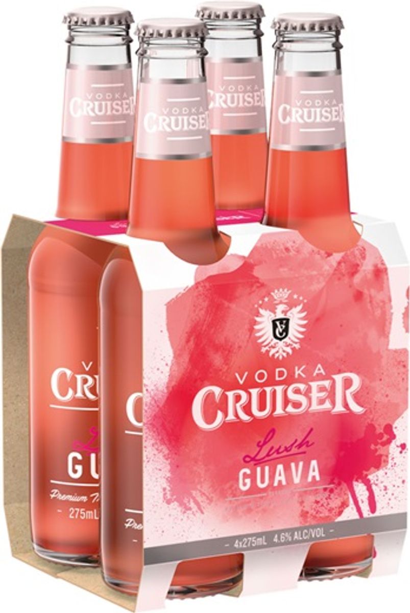 Vodka Cruiser Lush Guava 4.6% Bottle 275mL | Thirsty Camel