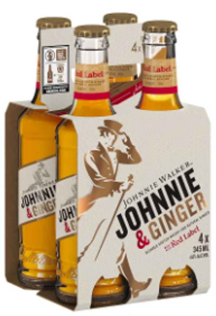 Johnnie Walker Red & Ginger Bottle 345ml | Thirsty Camel