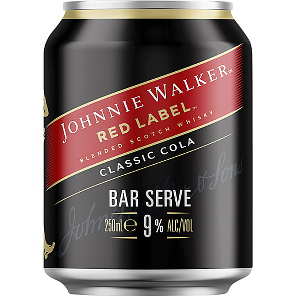 Johnnie Walker Red Label & Cola 9.0% Can 250mL | Thirsty Camel
