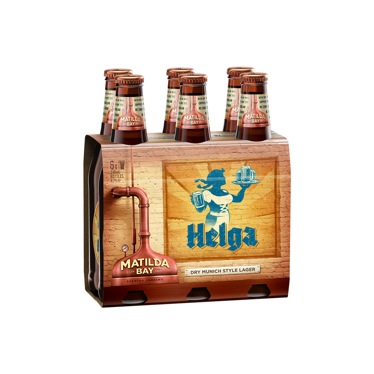 Matilda Bay Big Helga Lager Bottle 345mL | Thirsty Camel