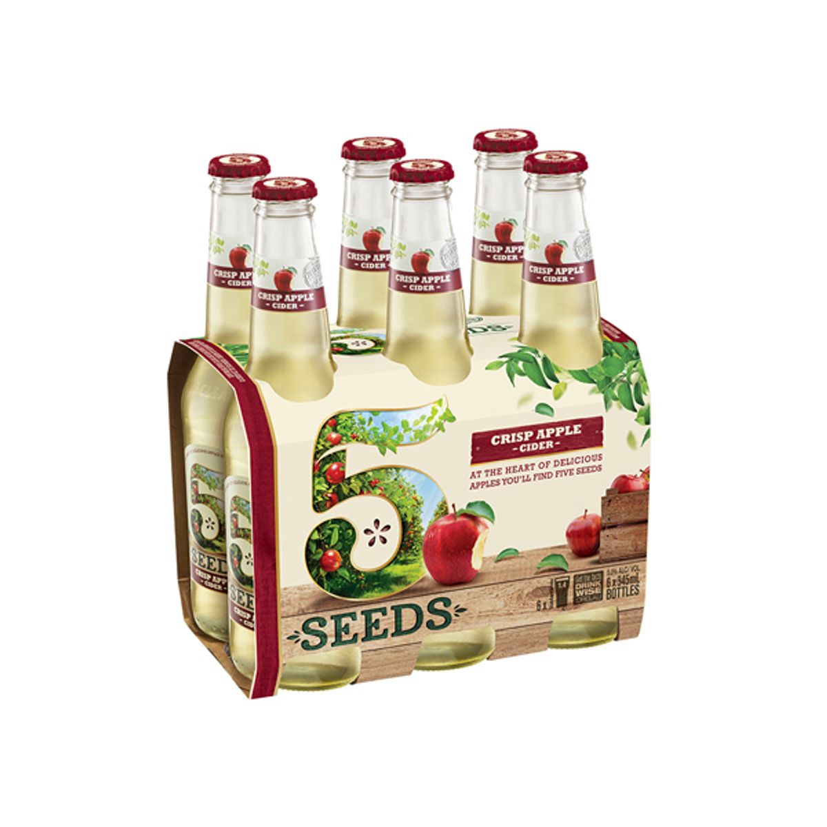 5 Seeds Crisp Apple Cider Bottle 345mL | Thirsty Camel