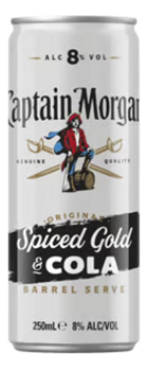 Captain Morgan Spiced Gold & Cola 8% | Thirsty Camel